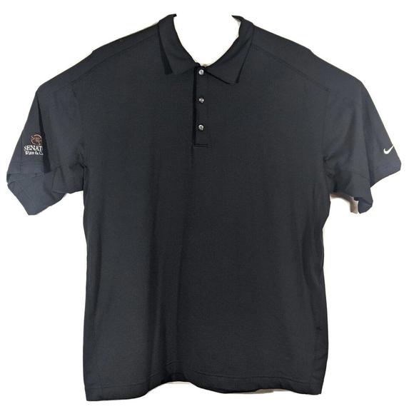 Shirts | Black Golf Polo Mens Large Nike Dry Embroidered Swc | Poshmark